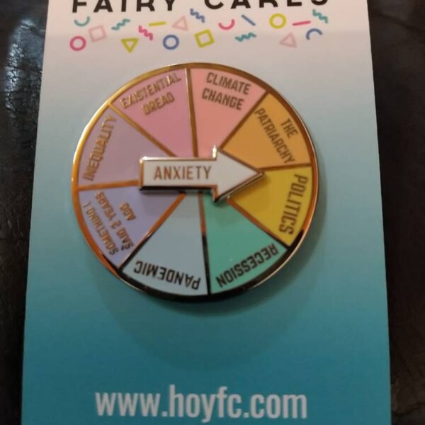 Anxiety Spinner Pin Badge - Mental Health Gifts - Enamel Pin - Lapel ...