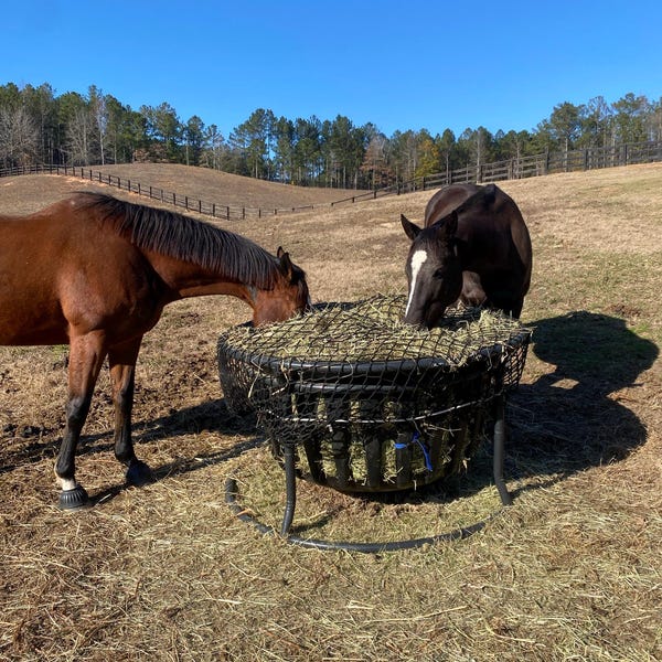 Slow Feed Hay Net for Over Your Hay Basket, Easy Fill. Soft Woven ...