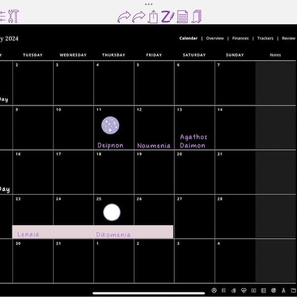 Moon Phases Digital Stickers, Moon Stickers, Goodnotes Stickers ...