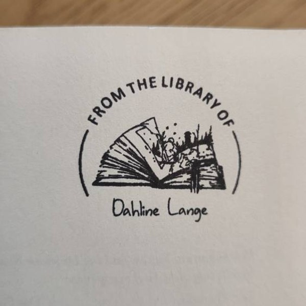 From the Library of |custom Library Stamp|personalized BOOK Stamp ...
