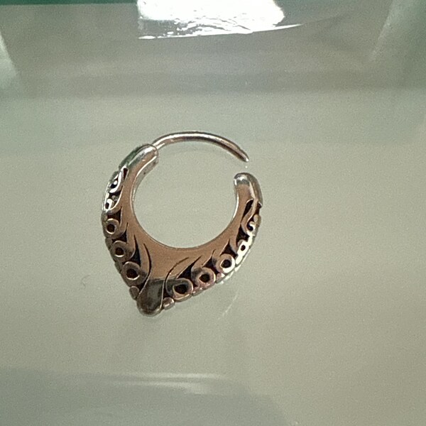 Sterling Silver Disc Nose Stud, 2mm 3mm Round Disc Nose Studs, Silver ...