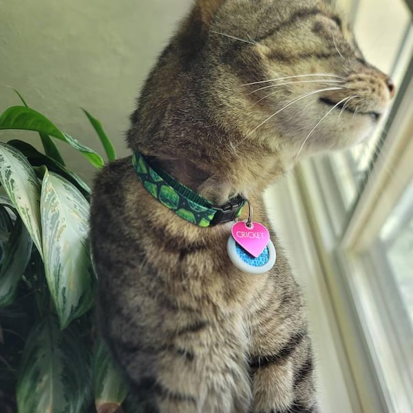 Dnd Cat Collar - "magic Dice - Green" - D&D Cat Collar / Breakaway or ...
