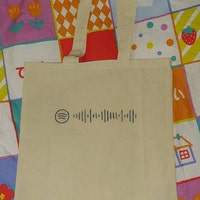 Custom Spotify Code Tote Bag, Embroidered Tote Bag, Custom Tote Bag ...