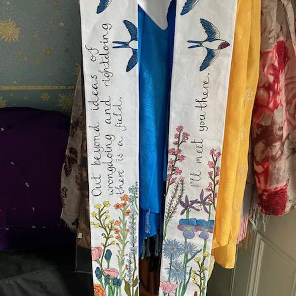 Hand Painted Bespoke Clerical Stole, Ordination Gift - Etsy