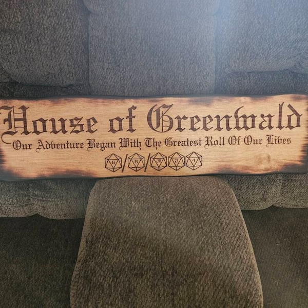 Custom Dnd D20 Date Sign - Personalized Dungeons and Dragons - Roll for ...