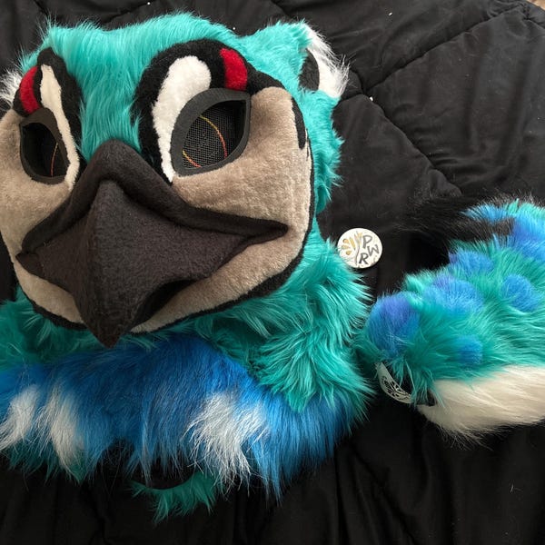 Fursuit Furry Dino Mask Raptor Velociraptor Head and Tail - Etsy