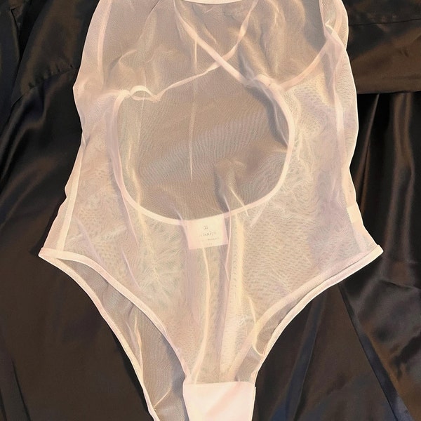 Mesh Lingerie Bodysuit, Soft Mesh Bodysuit, Stretchy Minimalist ...