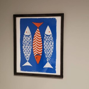 Screenprint Winter Cardinal Art Print Silkscreen Wall Art - Etsy