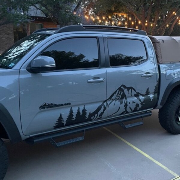 Decal Sticker Sport Mountains Forest Compatible With Toyota Tacoma 2005 ...