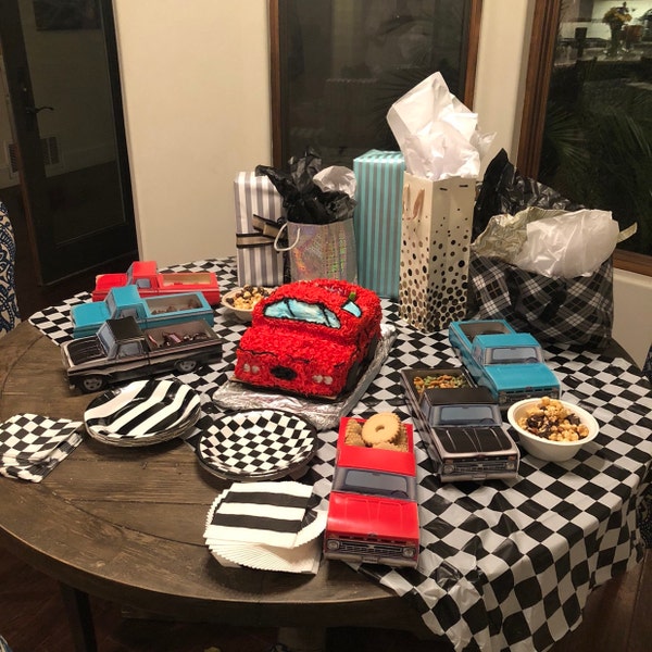 FREE SHIP 18 ~ Cardboard Car Food Box Trays Party Supplies Kids Dish - Etsy