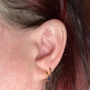 Small Purple Nose Stud, 925 Sterling Silver Purple Nose Ring, Cubic ...