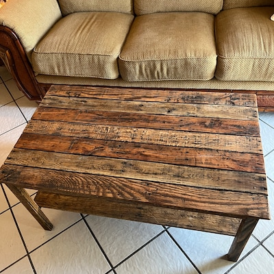 Upcycled Round Spool Coffee Table Reclaimed Wood & Metal - Etsy