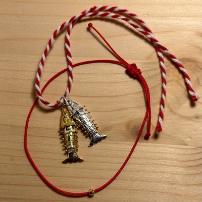 925 Safety Pin Red String Bracelet Paper Clip Bracelet - Etsy