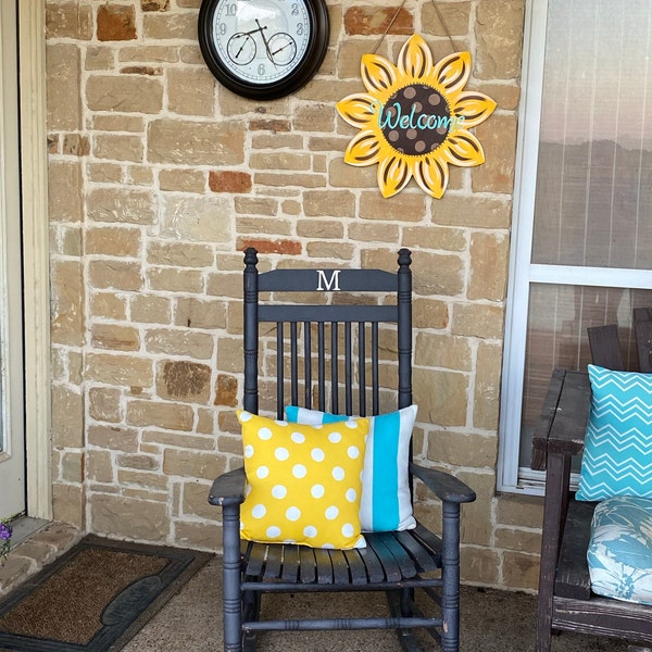 Sunflower Door Hanger, Sunflower, Home Sweet Home Sign, Door Decor ...