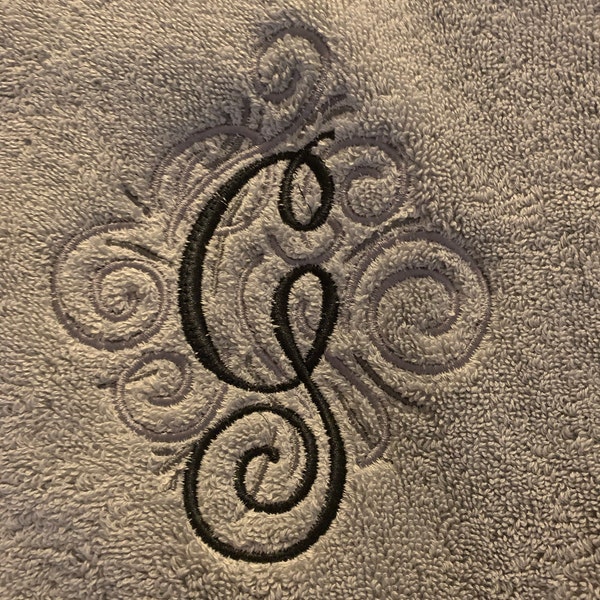 Adorn Monogram Machine Embroidery Font - 5″ 6″ - Formats: Bx Dst Exp ...