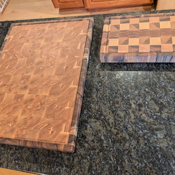 Personalised Maple End Grain Cutting Board, Custom Butcher Block ...