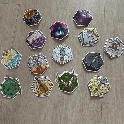 D&D Class Wooden Pin Badges 14 Designs - Etsy