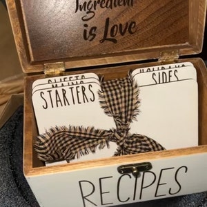 SUNFLOWER Recipe Box Hand Painted Custom Wood Box 4 X 6 | Etsy