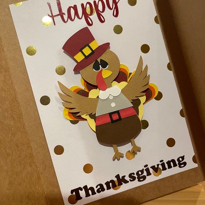 Thanksgiving Fall Card in A Box 3D SVG - Etsy