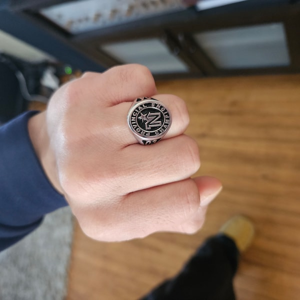 Silver University Signet Ring, Custom College Ring, Unisex Graduation ...