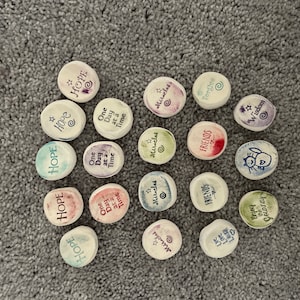 CUSTOM WORRY STONES, Your Logo, Personalized Words & Dates. What Do You ...