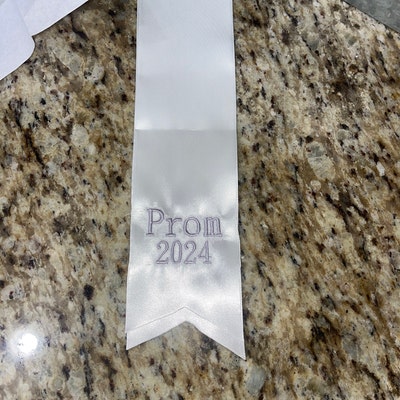 SATIN Monogram Nosegay Ribbon Prom/homecoming/hoco/school Dance - Etsy