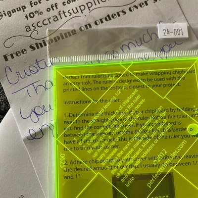 Perfect Trim Ruler Corner Ruler Ruler for Making Corners Corner Guide ...