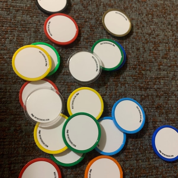 Dry Erase Counters/tokens/ability Counters - Erasable, Reusable Discs ...