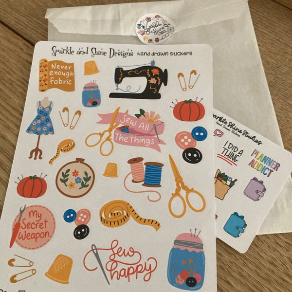 Sew Flippin’ Cute Planner Stickers - Etsy