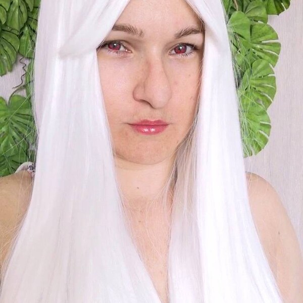 Pearl White Wig Cosplay Wig Elf Wig Silver Lace Front Wig Silver Wig - Etsy