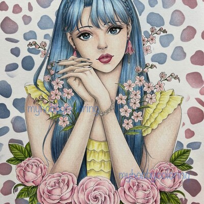 Pure Coloring Page for Adults Grayscale Coloring Page Instant Download ...