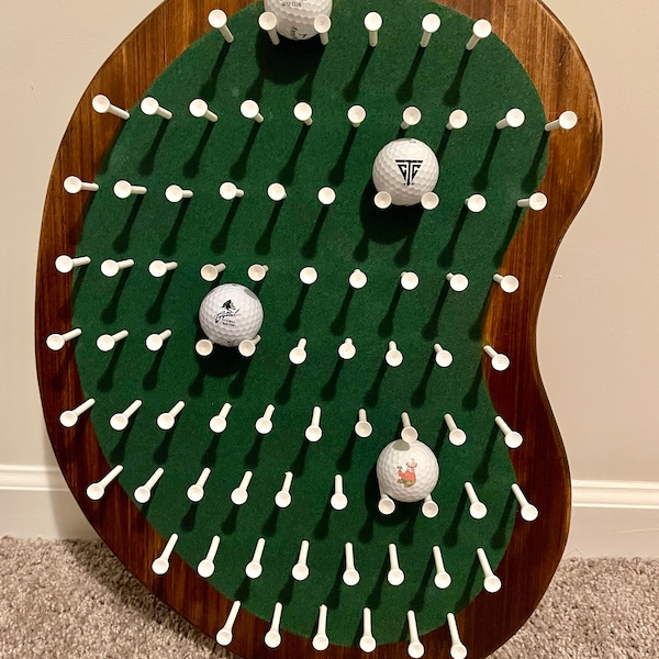 Putting Green Shaped Golf Ball Display - Etsy