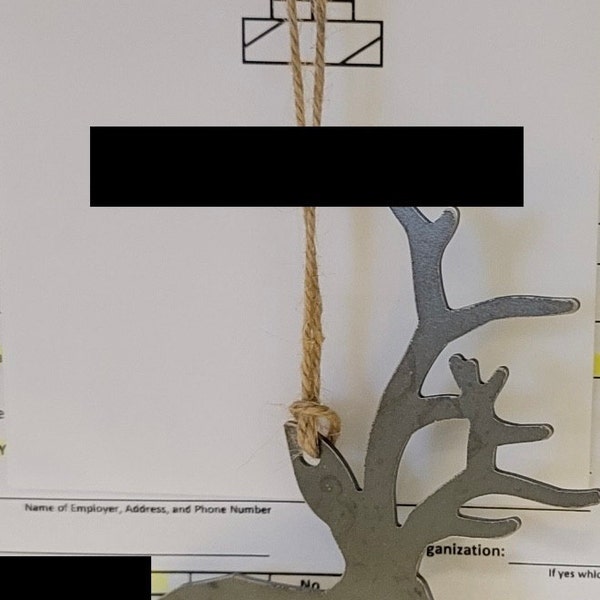 Jackalope Ornament Recycled Metal Steel Rustic Farmhouse Christmas Tree ...