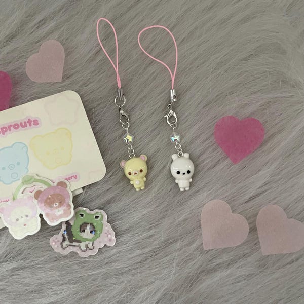 Chibi Kawaii Characters Phone Charms Handmade - Etsy