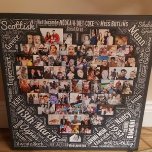 Country Photo Collage Country Map or Any Shape Collage | Etsy