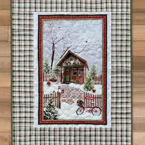 35 Digital Fabric Panel David Textiles Christmas Midnight Meeting Santa ...