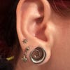 Swirl Ear Gauges Gauge & Plug Earrings Spiral Ear Gauges Saddle Plugs Gauges for Stretched Ears ...