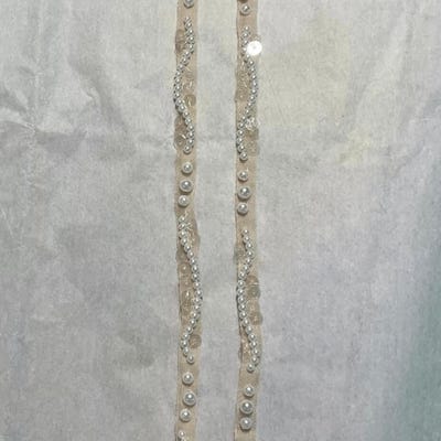 Detachable Straps. 6mm Pearls Beaded Onto Organza Spaghetti Straps - Etsy
