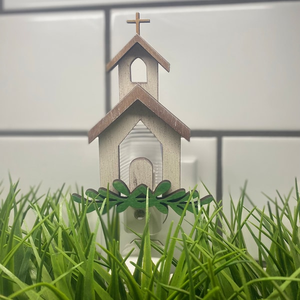 Easter Church Night Light Attachment SVG Holiday Glowforge SVG Nite ...