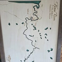 LARGE Any Lake Customized Wood Art, LARGE Map, 3D Custom Lake Map, Lake ...