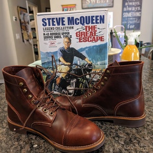 Boots Horse Leather Boots Retro Crazy Men's High-top Leather Motorcycle ...