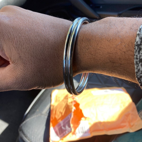 Bangle for Obatala in Stainless Steel With a 925 Sterling Silver ...