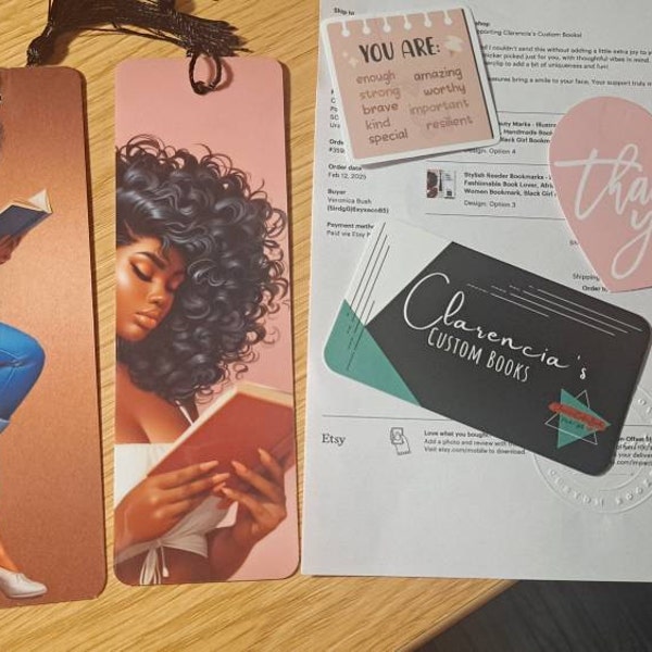 Fashionable Reading Bookmarks - African American Women, Handmade Art ...