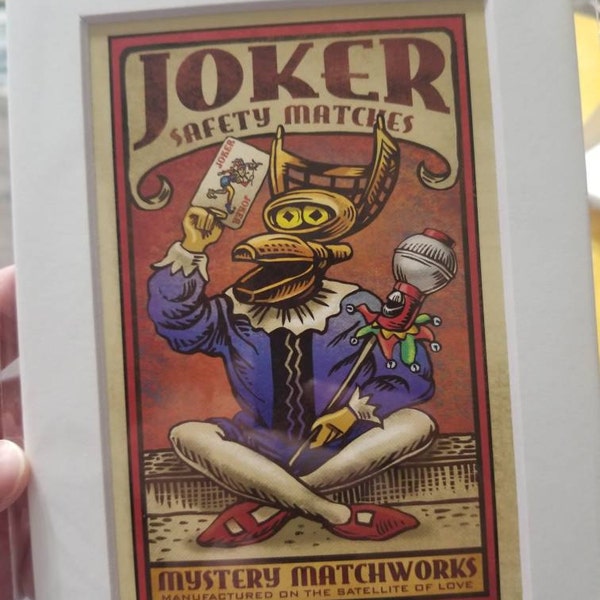 MST3K Joker Matchbox Art- 5" X 7" Matted Signed Print - Etsy