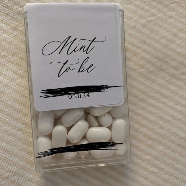 Wedding Favor Sticker - Mint to Be Stickers - Breath Mint Labels ...