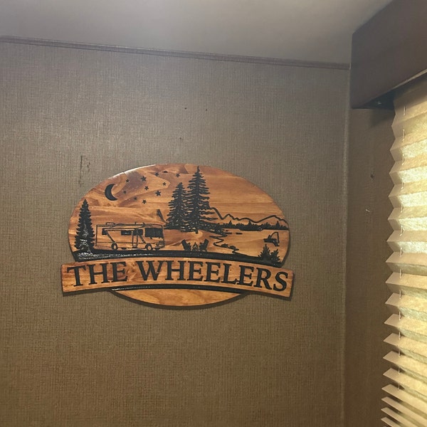 RV Sign, Camper Sign, Engraved Rv Sign, Campsite Flag, RV Flag Hanging ...