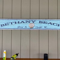 Rehoboth Beach, Delaware Wooden Navy Welcome Sign W/ Shell Wall Art ...