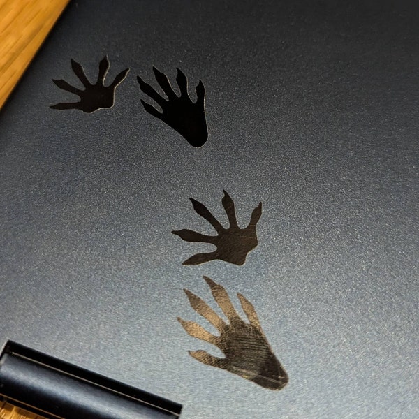 Raccoon Tracks Decal - Raccoon Paw Print, Animal Tracks, Wildlife ...