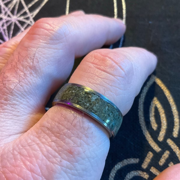 Preseli Bluestone Ring, Earth Stone Ring, Healing Crystal Ring, Healing ...