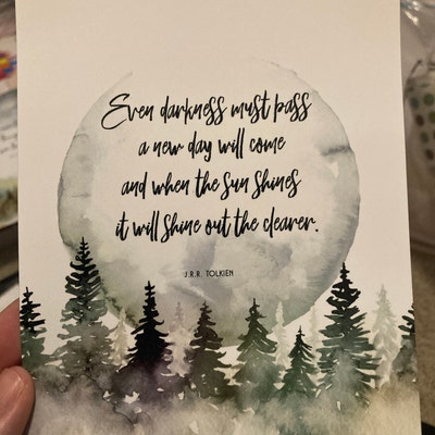 Inspirational Quote, Forest Art, Watercolor Art Print, Magic Quote ...